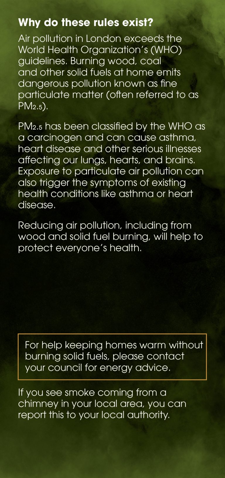 Smoke Control Area Rules - London Wood Burning Project